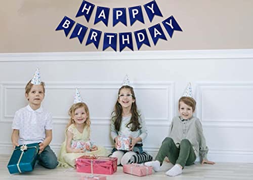 Blue Happy Birthday Banner Birthday Banner Decoration DIY Party Decoration