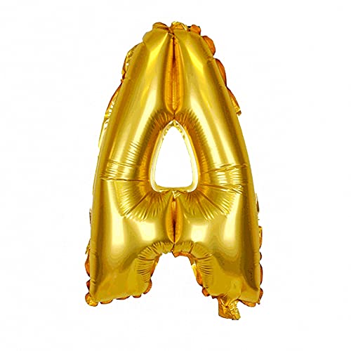 Wellin 16" Gold Foil Mylar Letter Balloons A-Z 26pcs Mega Pack, Aluminum Hanging Foil Film Alphabet Letter (A-Z (Pack of 26), gold)