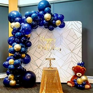 Navy Blue Balloons Garland Kit, 95pcs Matte Navy Blue Balloon Dark Blue Balloons with 18 Inch + 12 Inch + 10 Inch + 5 Inch for Graduation Birthday Baby Shower, Wedding, Bridal Shower