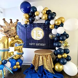 Navy Blue Balloons Garland Kit, 95pcs Matte Navy Blue Balloon Dark Blue Balloons with 18 Inch + 12 Inch + 10 Inch + 5 Inch for Graduation Birthday Baby Shower, Wedding, Bridal Shower