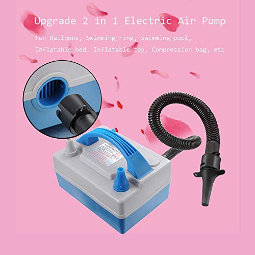 Electric Balloon Pump,Portable Dual Nozzle Electric Balloon Inflator/Blower with Multipurpose Hose Extension,for Party Decoration