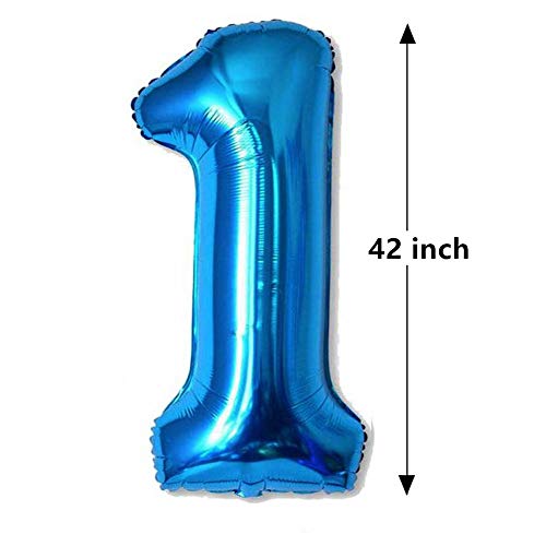 EMAAN 42 inch Blue Jumbo 10 Number Balloons Big Foil Mylar Balloons for 10th Birthday Party Decorations and Anniversary Events Decorations