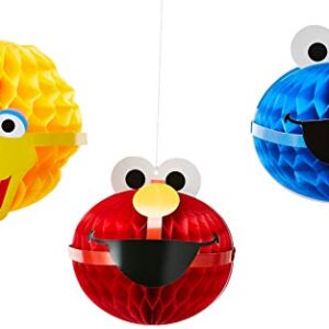 Amscan Sesame Street Honeycomb Decorations, multi color