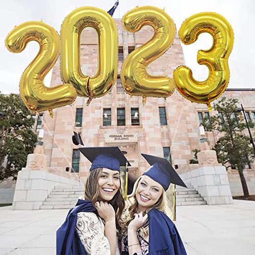 GOER 42 Inch 2023 Gold Foil Number Balloons for 2023 New Year Eve Festival Party Supplies Graduation Decorations