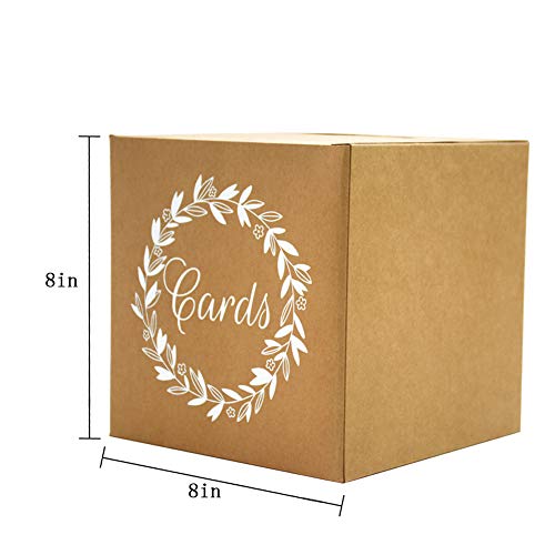 KALEFO Kraft Card Box Wedding Favors Post Box Cardboard Wedding Party Decor Table Centerpiece