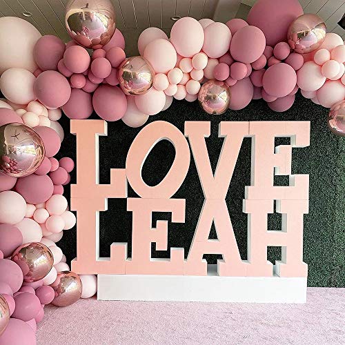 Rose red Balloon Garland Arch Kit – 100 Pack Rose red Baby Pink Metallic Rose Gold Balloons ,Double Latex Balloons for Princess Wedding Baby Shower Birthday Evening Decorations