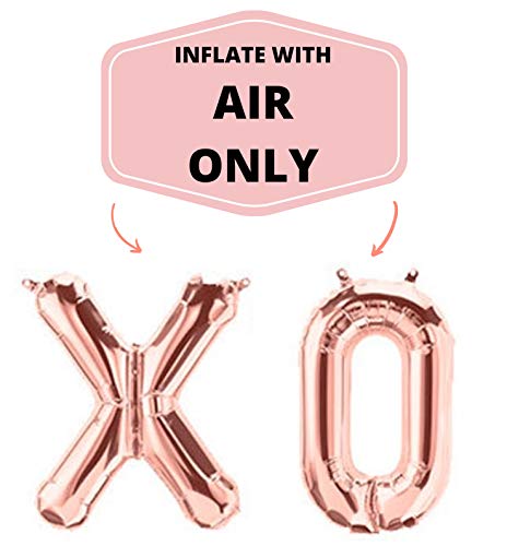 Hot Pink Heart Balloons 15 PACK - Valentines Day Heart Shaped Balloons - Mylar Pink Red Rose Gold Foil Decorations