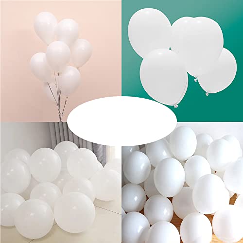 Latex White Balloons for Party 200 pcs 5 inch Macaron White Balloons for Baby Shower Birthday Wedding Engagement Anniversary Christmas Festival Picnic-Pastel White