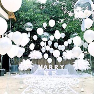 Latex White Balloons for Party 200 pcs 5 inch Macaron White Balloons for Baby Shower Birthday Wedding Engagement Anniversary Christmas Festival Picnic-Pastel White