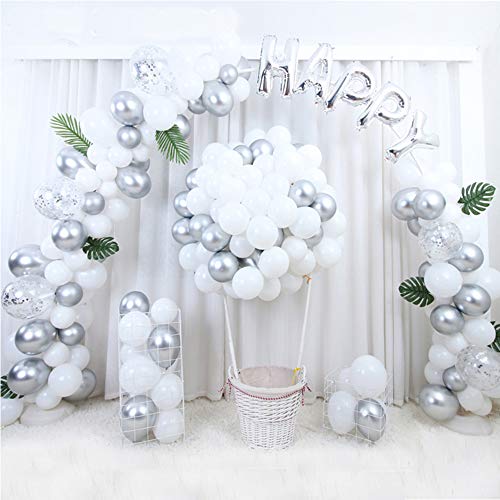 Latex White Balloons for Party 200 pcs 5 inch Macaron White Balloons for Baby Shower Birthday Wedding Engagement Anniversary Christmas Festival Picnic-Pastel White