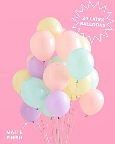 xo, Fetti Pastel Birthday Balloon Set - 24 pk, 12" | Bachelorette Party Decorations, Garden Bridal Shower, Birthday Party, Pastel Baby Shower, Engagement