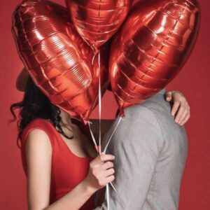 30 pcs Red Heart Balloons 18" Heart Love Foil Balloon , Helium Support Valentines Day Wedding Bridal Engagement Party Anniversary Decorations (30 pcs 18")