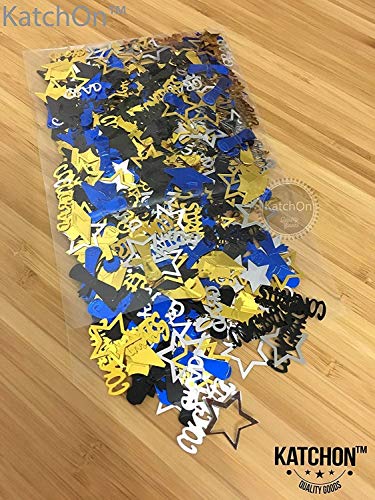 KatchOn, Congrats Grad Graduation Confetti 2023 - Pack of 1000, Blue and Gold Graduation Decorations 2023 | Graduation Decorations Class of 2023 Decorations | Blue Graduation Party Decorations 2023