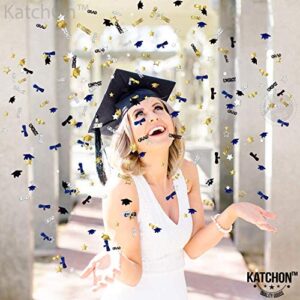 KatchOn, Congrats Grad Graduation Confetti 2023 - Pack of 1000, Blue and Gold Graduation Decorations 2023 | Graduation Decorations Class of 2023 Decorations | Blue Graduation Party Decorations 2023