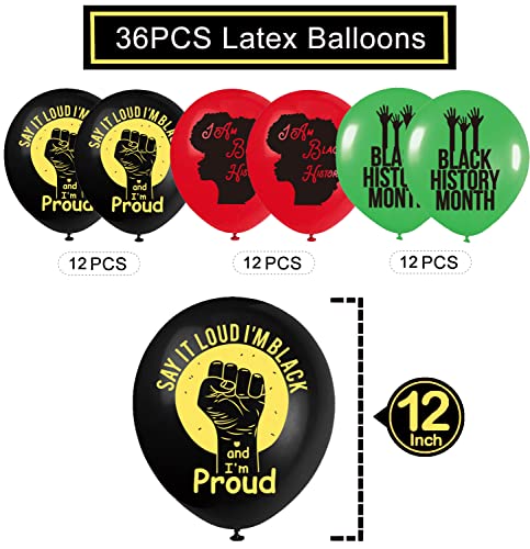 Black History Month Balloons Party Decoration - African BHM Worthwhile Commemoration National Party Balloons Decoration