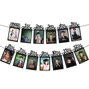 Graduation Photo Banner for Party Decoration, Including Kindergarten to 12th Grade Picture Banner Middle High School College Graduation Party Supplies