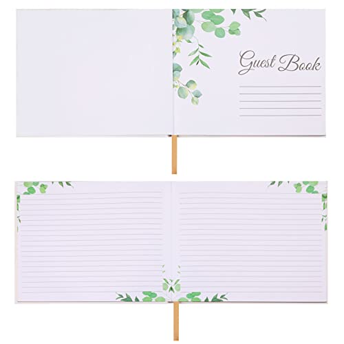 DICANG Wedding Guest Book - Sign in Guest Book Wedding Reception - 120 Pages Wedding Registry Guestbook with Gold Foil, Gilded Edges and Two Markers Pen, Guestbook Wedding 9 x 7 Inch