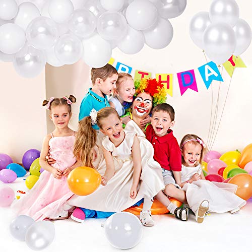 White Balloons Latex Party Balloons, 50 pack 12 Inches Helium balloons for Wedding Birthday Party Decorations