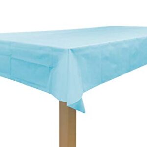 Disposable Plastic Table Covers (4 Pack, 54" x 108") (Light Blue)