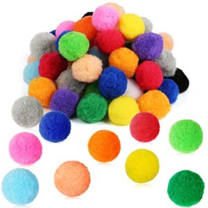 pllieay 60pcs 15 colors 2 inch very large assorted pom poms arts and crafts for diy creative crafts decorations