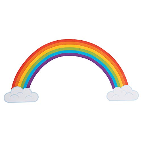 Jumbo Rainbow Cardboard Cutout (Over 10 feet Long) Great for Unicorn Party, St. Patrick's Day Decoration