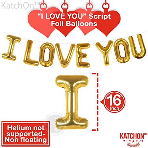 KatchOn, I Love You Balloons - Pack of 37 | Heart Balloons for Proposal Decorations, Happy Anniversary Decorations | Love You Balloon, Love Sign Balloon for Her, Romantic Decorations Special Night