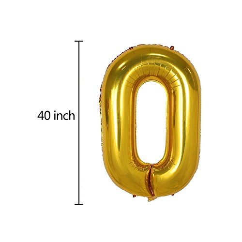 40inch Gold Number 30 Balloon Party Festival Decorations Birthday Anniversary Jumbo foil Helium Balloons Party Supplies use Them as Props for Photos (40inch Gold Number 30)