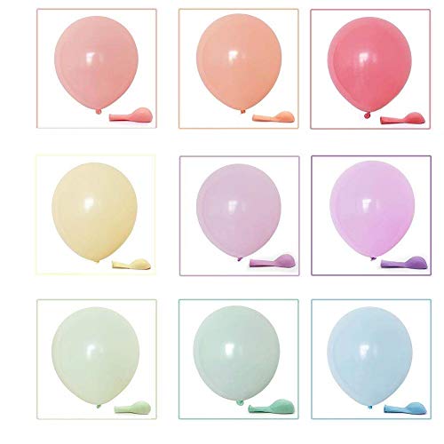 MARYLIKESFLOWERS Macaron Assorted Rainbow Balloons 10 inches 100 pcs/pack for Baby Shower birthday bachelor party decorations