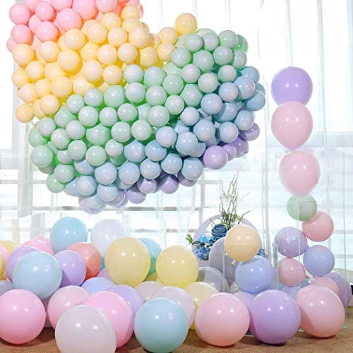 MARYLIKESFLOWERS Macaron Assorted Rainbow Balloons 10 inches 100 pcs/pack for Baby Shower birthday bachelor party decorations