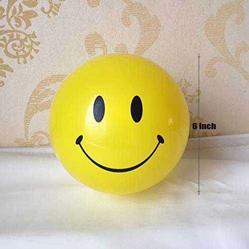 100pcs Smile Face Yellow 6 inch Balloons, 6 inch