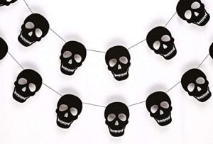 seyal® black skull garland – birthday decorations,party decorations,party décor,creative decoration