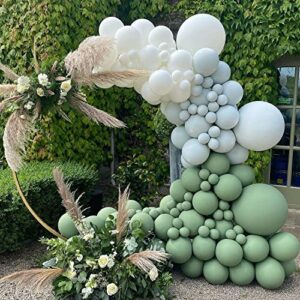 sugoiti retro theme balloons garland arch kit retro green gray white colors latex balloon 147pcs for baby&bridal shower birthday party wedding engagement