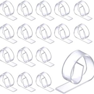 HSCC666 Clear Plastic Tablecloth Clips - Table Cover Cloth Clamps Holder for Home Party Picnic, Set of 50