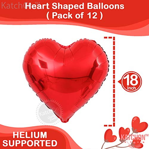 Giant, Teddy Bear Balloons Set - 40 Inch, Pack of 14 | Pack of 1000 Red Rose Petals for Valentines Day Decor | Red Heart Shaped Balloons, I Love You Balloons for Romantic Decorations Special Night