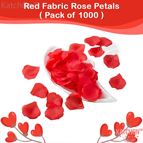 Giant, Teddy Bear Balloons Set - 40 Inch, Pack of 14 | Pack of 1000 Red Rose Petals for Valentines Day Decor | Red Heart Shaped Balloons, I Love You Balloons for Romantic Decorations Special Night