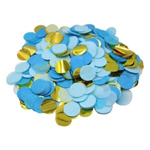 Small Circle Confetti for Party Decor 10mm - Pack of 20 Grams - Blue Gold