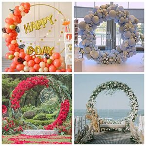 Kapaga Round Balloon Arch Kit, 7.2ft(2.2m) Golden Circle Balloon Garland Backdrop Frame Stand for Birthday,Party, Wedding, Graduation,Baby Shower Photo Background Decorations (2.2M)