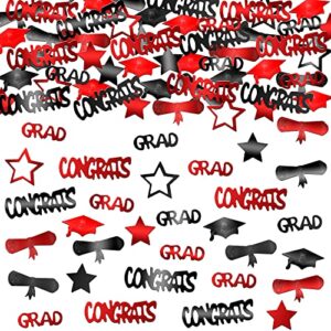 graduation confetti 2023 – pack of 1300 | grad confetti 2023, red and black graduation decorations | graduation party decorations 2023 confetti graduation | graduation centerpieces for tables 2023