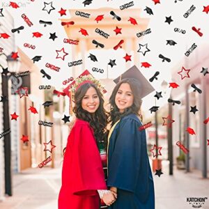 Graduation Confetti 2023 - Pack of 1300 | Grad Confetti 2023, Red and Black Graduation Decorations | Graduation Party Decorations 2023 Confetti Graduation | Graduation Centerpieces for Tables 2023