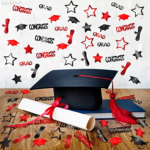 Graduation Confetti 2023 - Pack of 1300 | Grad Confetti 2023, Red and Black Graduation Decorations | Graduation Party Decorations 2023 Confetti Graduation | Graduation Centerpieces for Tables 2023