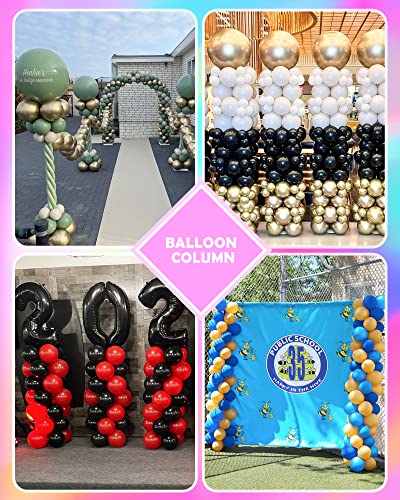 YALLOVE Heavy Duty Metal Balloon Column Stand Kit LZ-SSG6, 2 Set of 80 Inch Height Adjustable Balloon Tower Holder for Indoor and Outdoor Event and Party Decoration, Easy Assemble and Disassemble