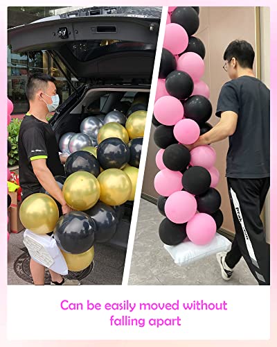 YALLOVE Heavy Duty Metal Balloon Column Stand Kit LZ-SSG6, 2 Set of 80 Inch Height Adjustable Balloon Tower Holder for Indoor and Outdoor Event and Party Decoration, Easy Assemble and Disassemble