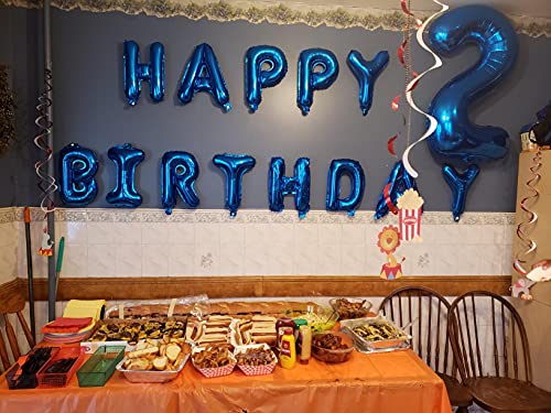 Blue 1 Balloons,40 Inch Birthday Foil Balloon Party Decorations Supplies Helium Mylar Digital Balloons (Blue Number 1)