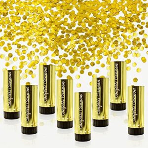 confetti poppers cannons for wedding birthday graduation baby shower anniversary christmas new year’s kids fun party supplies decorations and favors (gold)