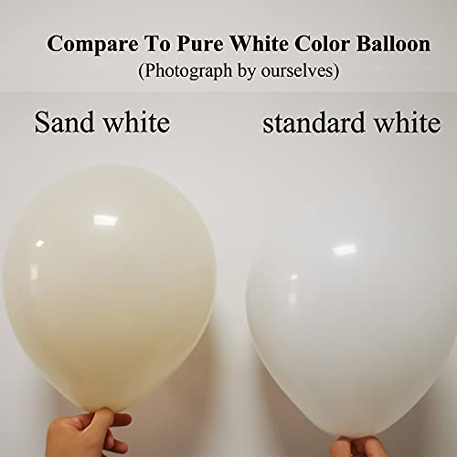 Sand White Balloons 5 Inch 50 Pcs Baby Shower Party Balloons Happy Birthday Decoration Balloons Bulk