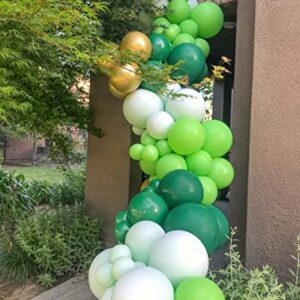 Enanal St.Patrick’s Day Balloon Garland Arch Kit, 146pcs Green Balloons with Clover Rainbow 4D Gold Foil Balloons for St.Patrick Day Party Birthday Baby Shower Decorations (St. Patrick's Day)