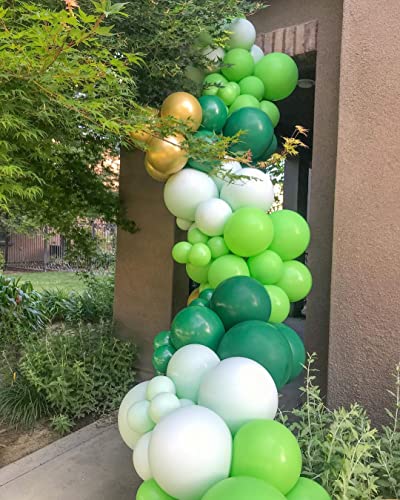 Enanal St.Patrick’s Day Balloon Garland Arch Kit, 146pcs Green Balloons with Clover Rainbow 4D Gold Foil Balloons for St.Patrick Day Party Birthday Baby Shower Decorations (St. Patrick's Day)