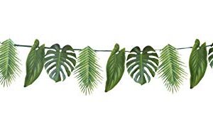 Talking Tables FST6-GARLAND-PALM Tropical Fiesta Palm Leaf Garland Party Decorations, Length 1.5M, 5ft, Green