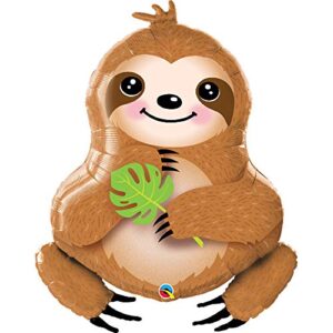 qualatex 39″ sweet sloth foil balloon, multicolor