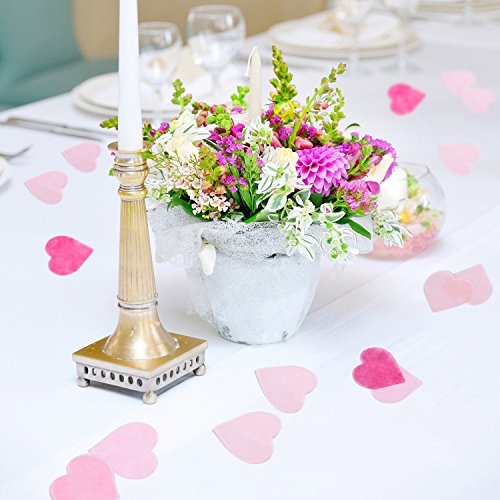 Whaline Valentine's Day 1 Inch Heart Paper Confetti Tissue Confetti 6000 Pieces Confetti Party Table Decorations for Balloon, Wedding, Holiday, Birthday